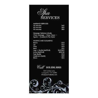 Nail Salon Polish Silver Service Menu Pink | Zazzle