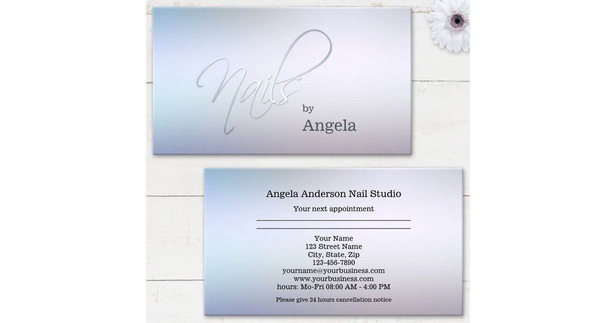 Nail Studio Appointment Business Card | Zazzle