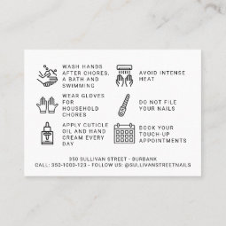 Nail Tech Blush Pink Script Loyalty Card | Zazzle