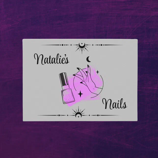 Nail Tech Business Card | Zazzle