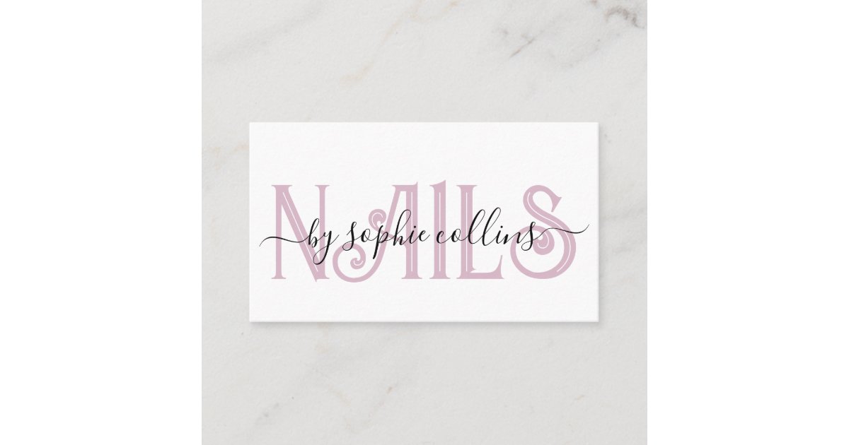 Nail Tech Nail Art Business Card | Zazzle