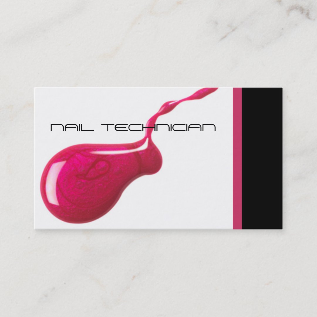Nail Technician Business Card | Zazzle
