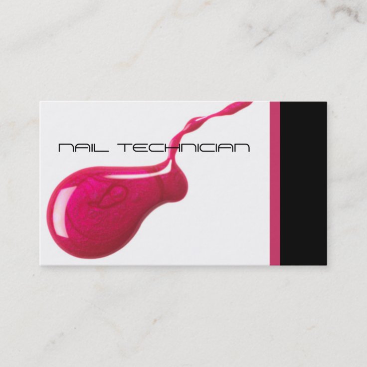 Nail Technician Business Card | Zazzle