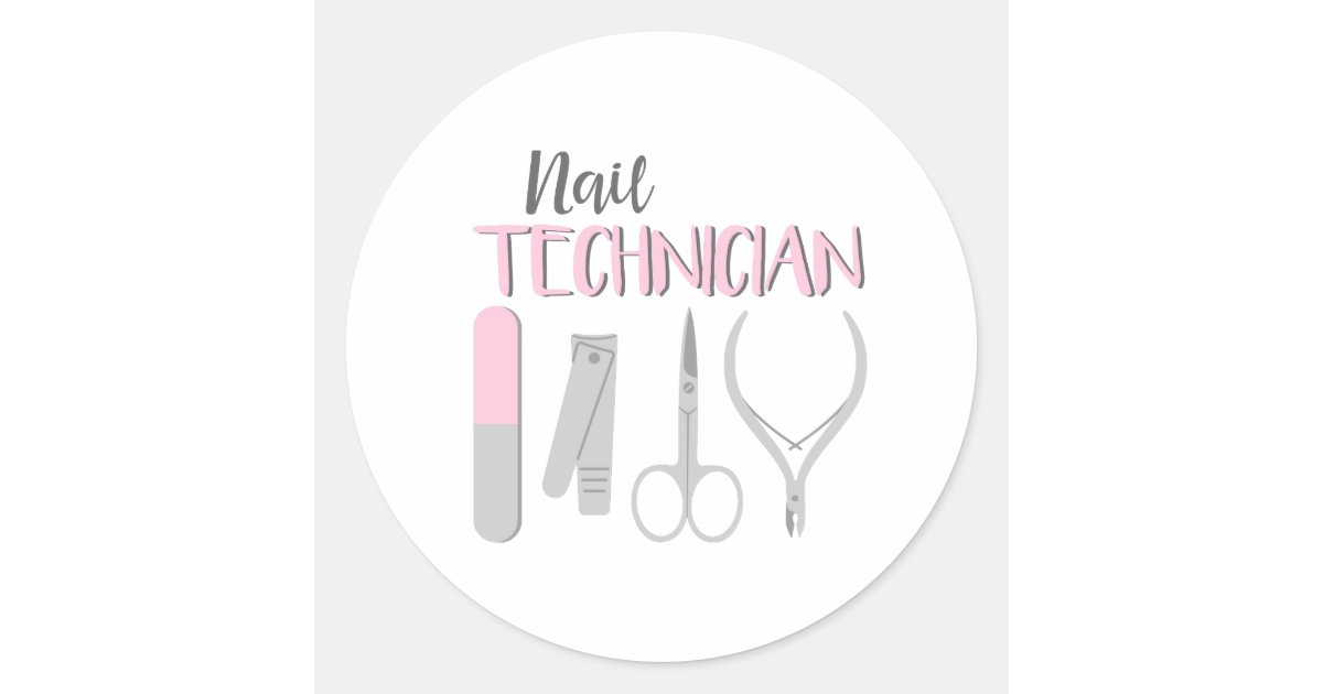 Nail Technician Classic Round Sticker | Zazzle