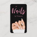 Nail Technician Qr Code Nails Art Salon Black Pink Business Card | Zazzle