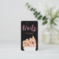 Nail Technician Qr Code Nails Art Salon Black Pink Business Card | Zazzle