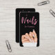 Nail Technician Qr Code Nails Art Salon Black Pink Business Card | Zazzle