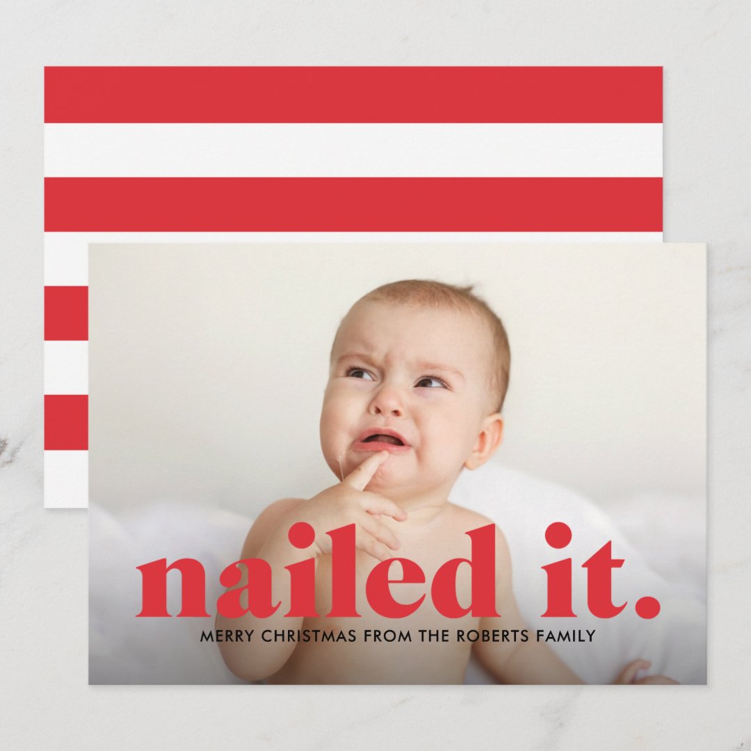 Nailed It Holiday Card | Zazzle