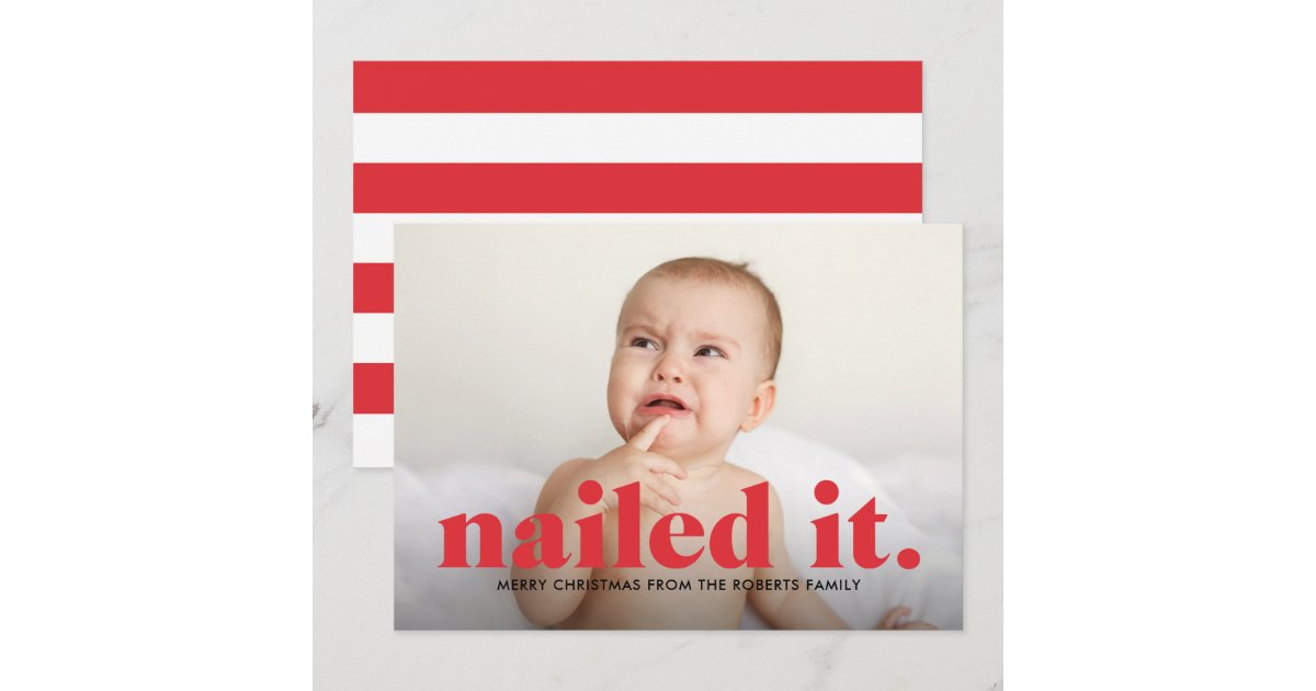 Nailed It Holiday Card | Zazzle