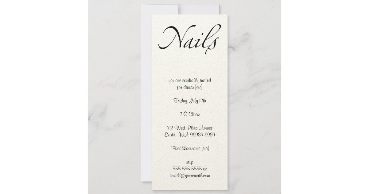 Nails Invitation | Zazzle