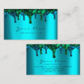 Nails Wax Epilation Depilation Ocean Green BluTeal Business Card | Zazzle