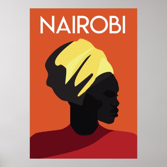 Nairobi africa vintage travel poster | Zazzle.com