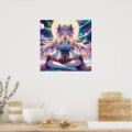 Namaste Anime Girl Meditating Poster | Zazzle