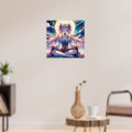 Namaste Anime Girl Meditating Poster | Zazzle