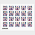 Namaste Anime Girl Meditating Square Sticker | Zazzle