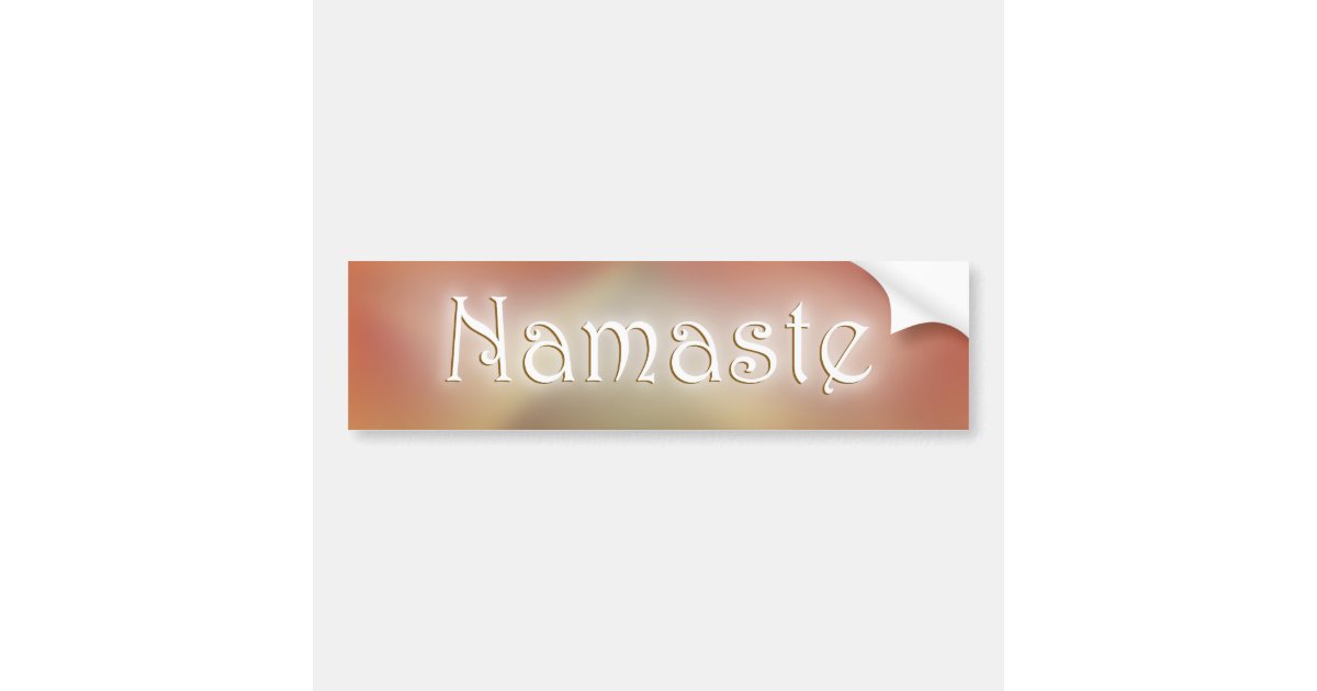 Namaste Bumper Sticker | Zazzle