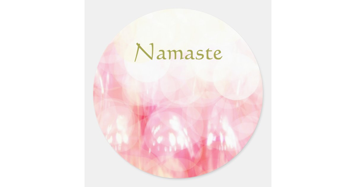 Namaste Classic Round Sticker | Zazzle