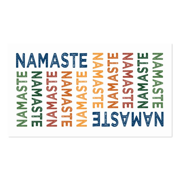 Namaste Cute Colorful Business Card