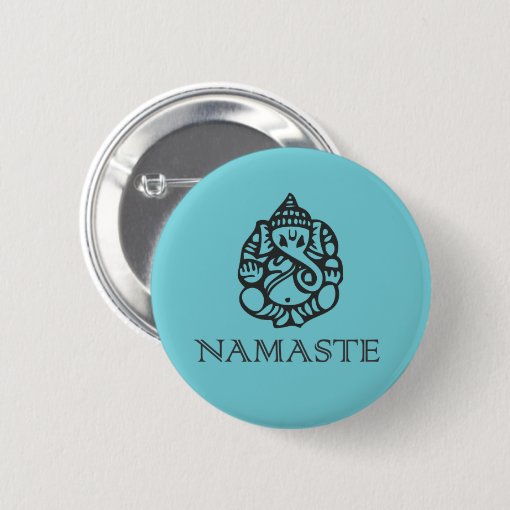 Namaste Ganesh Badge Pinback Button | Zazzle