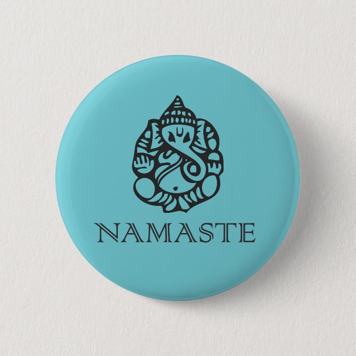 Namaste Ganesh Badge Pinback Button | Zazzle.com