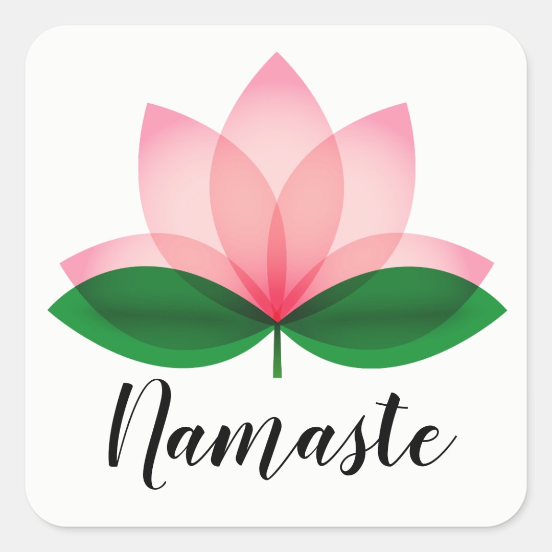 Namaste Lotus Blossom Sticker | Zazzle