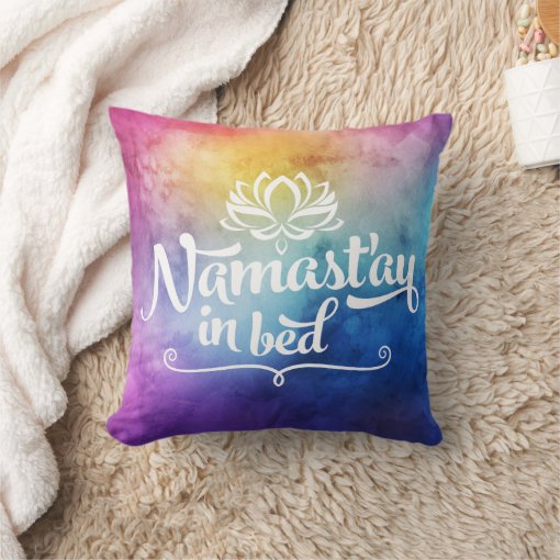 Namaste Mandala Funny Quote Pillow | Zazzle