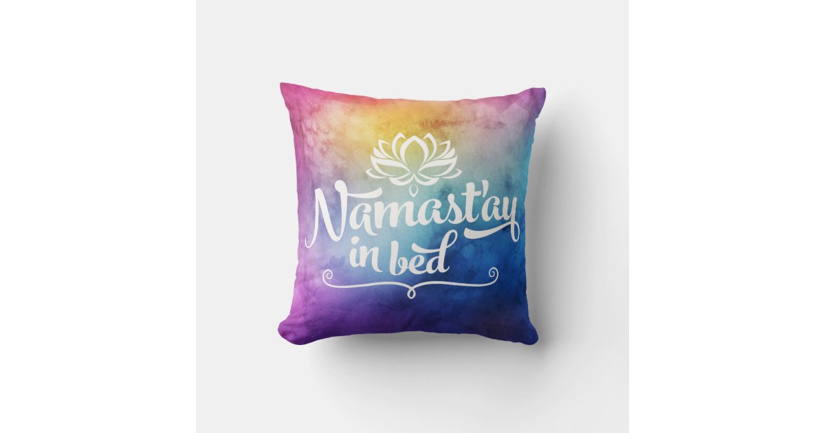 Namaste Mandala Funny Quote Pillow | Zazzle