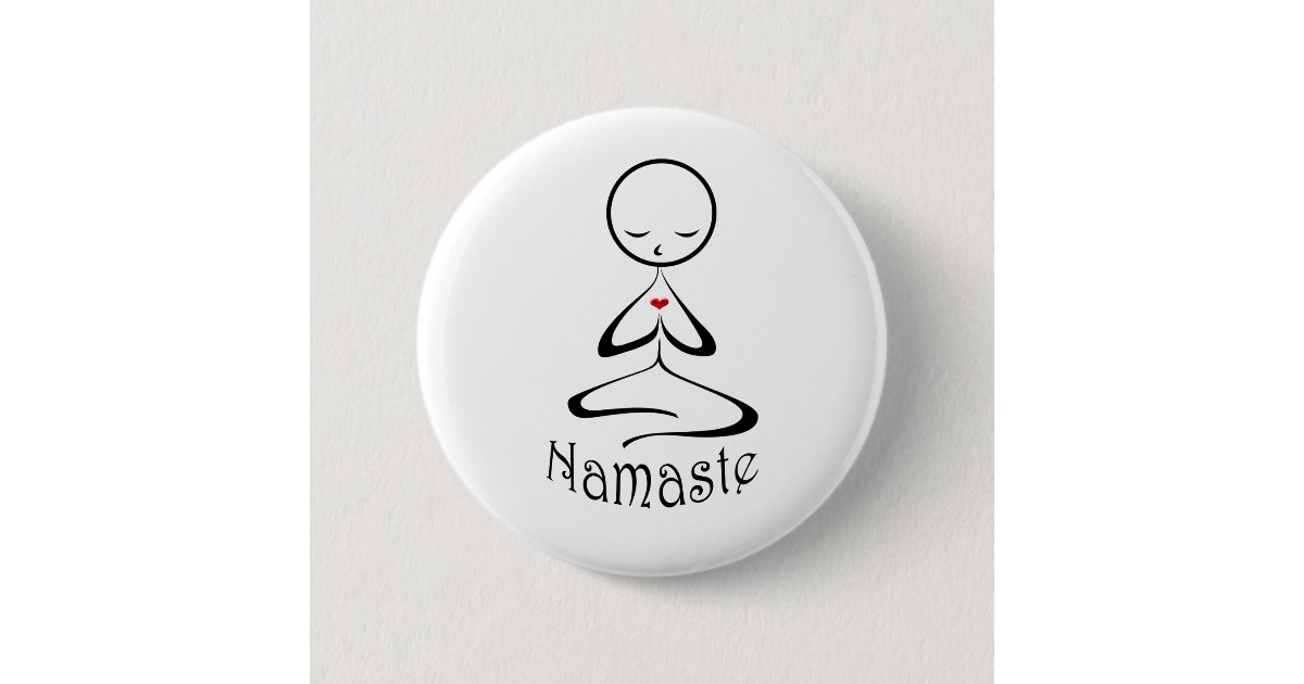 Namaste Pinback Button | Zazzle