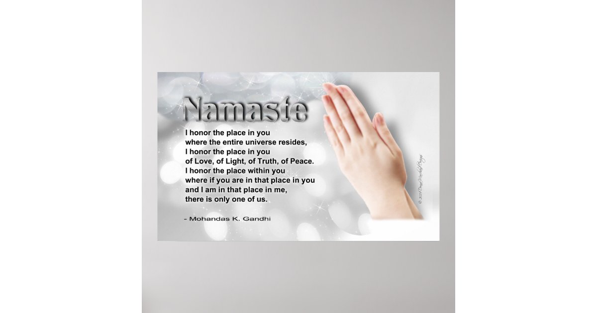 Namaste Poem (Honoring Global Oneness Day) Poster | Zazzle