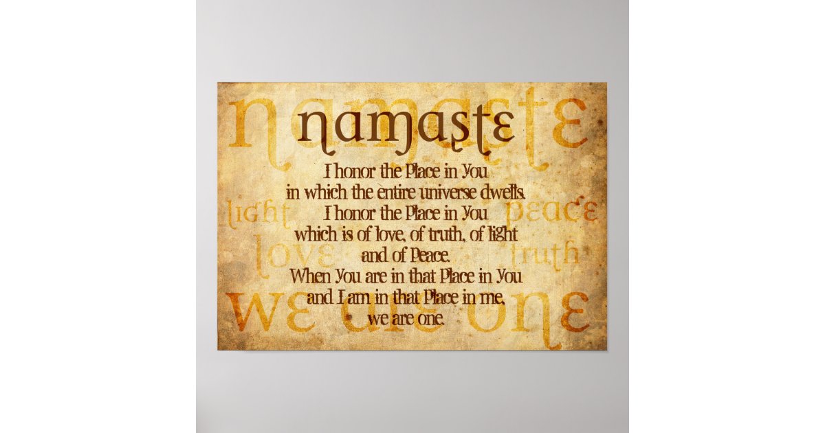 Namaste Poster | Zazzle