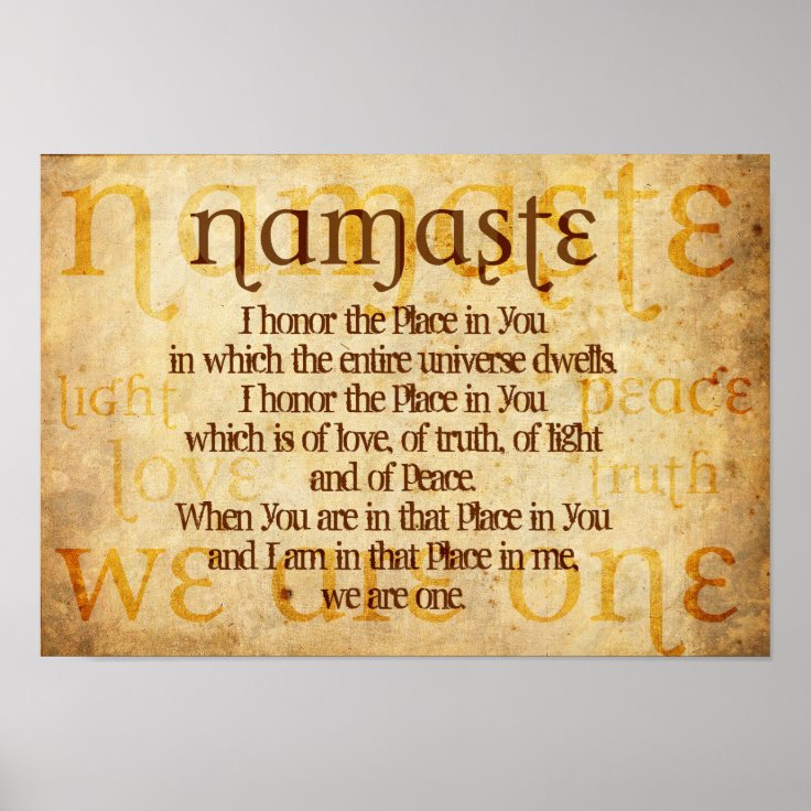 Namaste Poster | Zazzle