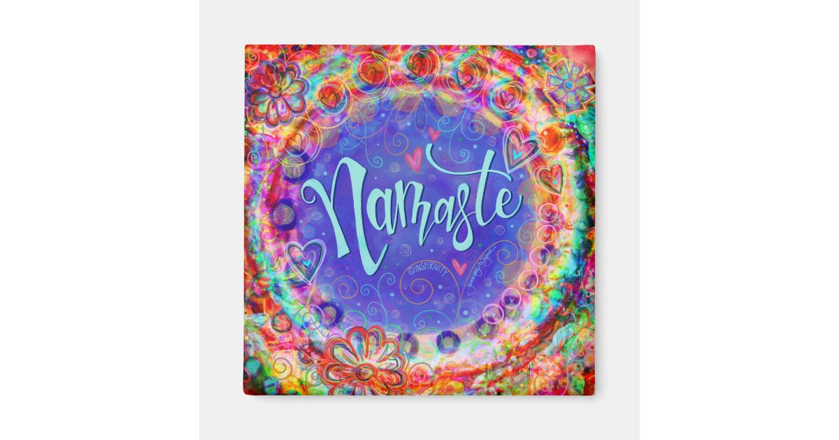 Namaste Pretty Inspirational Fun Trendy Magnet | Zazzle