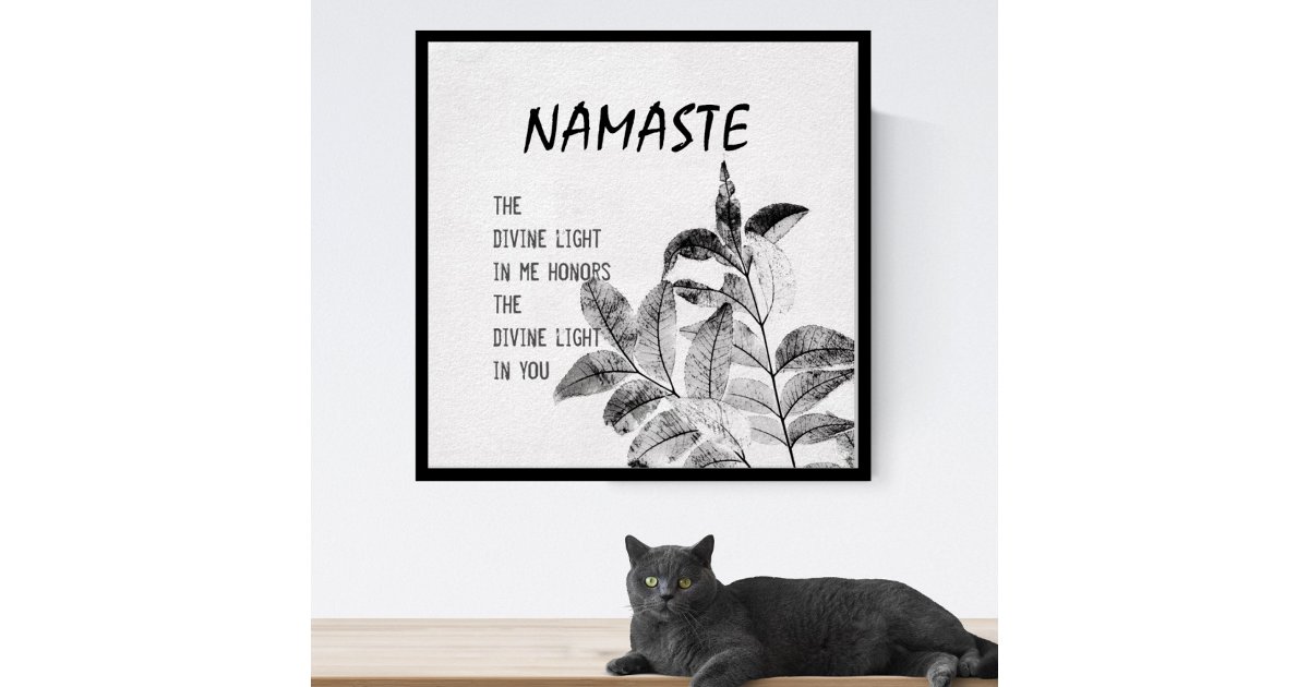 Namaste quote poster nature art print | Zazzle