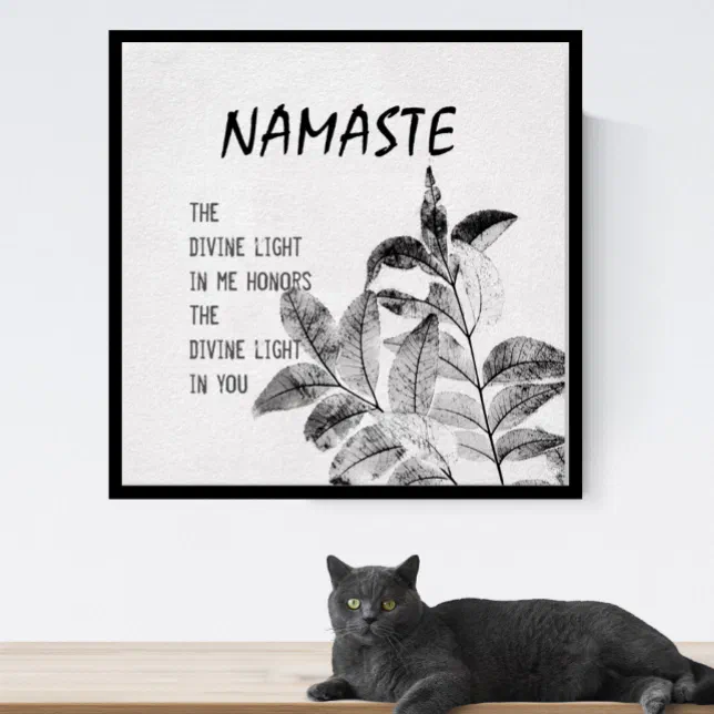 Namaste quote poster nature art print | Zazzle
