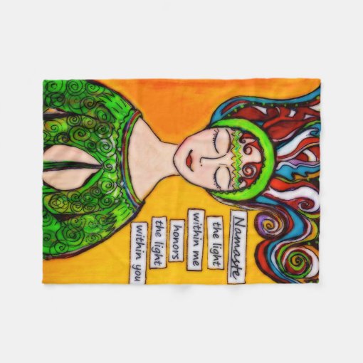 Namaste' the light within me honors the light fleece blanket | Zazzle