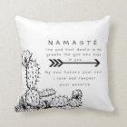 Namaste calligraphy quote decorative lumbar pillow | Zazzle.com