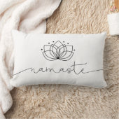 Namaste Typography Lumbar Pillow | Zazzle