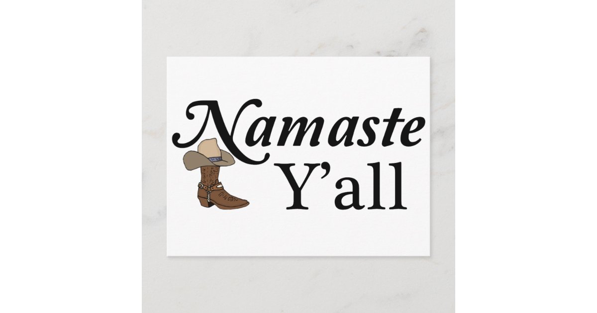 Namaste Y'all Postcard | Zazzle