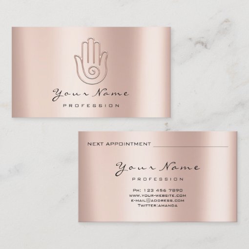 Namaste Yoga Hand Massage Logo Appointment Card | Zazzle