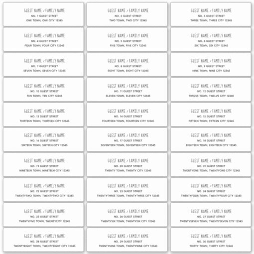 Name and Address Labels for Announcement Cards | Zazzle