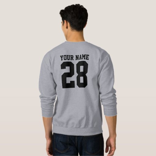 Name and Number custom sweatshirt | Zazzle