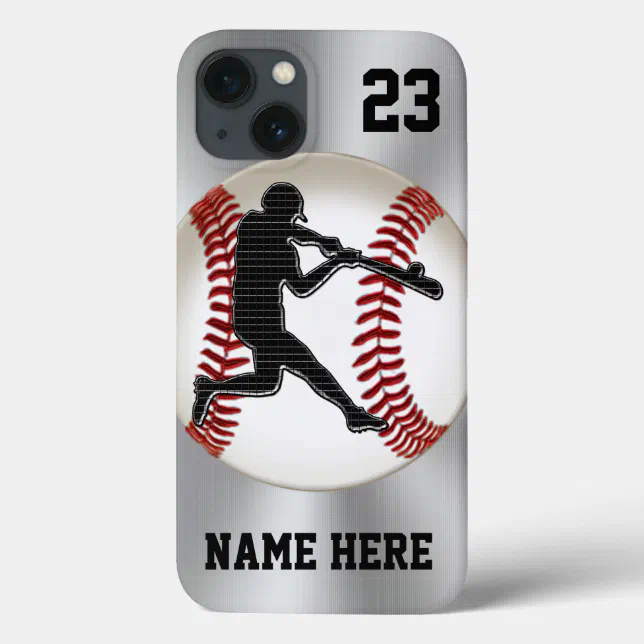 NAME and NUMBER iPhone Baseball Cases Tough | Zazzle