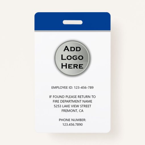 Name and Photo Medical Emergency Paramedic ID Card Badge | Zazzle