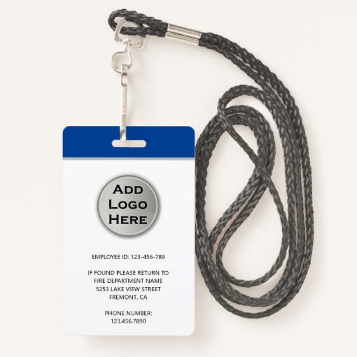 Name and Photo Medical Emergency Paramedic ID Card Badge | Zazzle