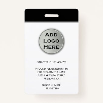 Name and Photo Security Bodyguard ID Card Badge | Zazzle