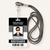 Name and Photo Security Bodyguard ID Card Badge | Zazzle