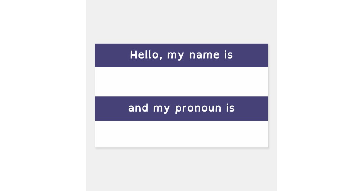 Name and Pronoun Tags | Zazzle