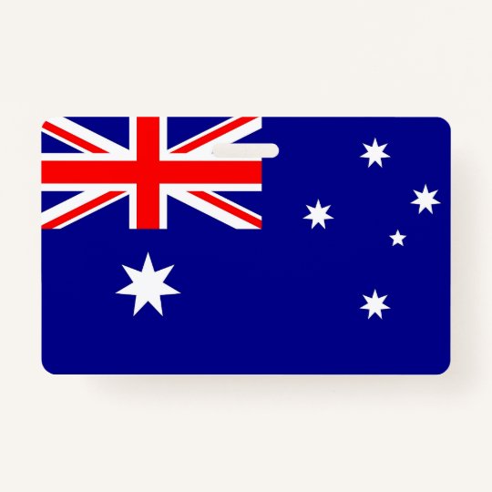 Name Badge with flag of Australia | Zazzle.com