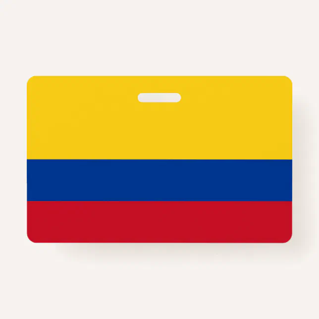 Name Badge with flag of Colombia | Zazzle