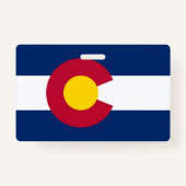 Name Badge with flag of Colorado State, USA | Zazzle